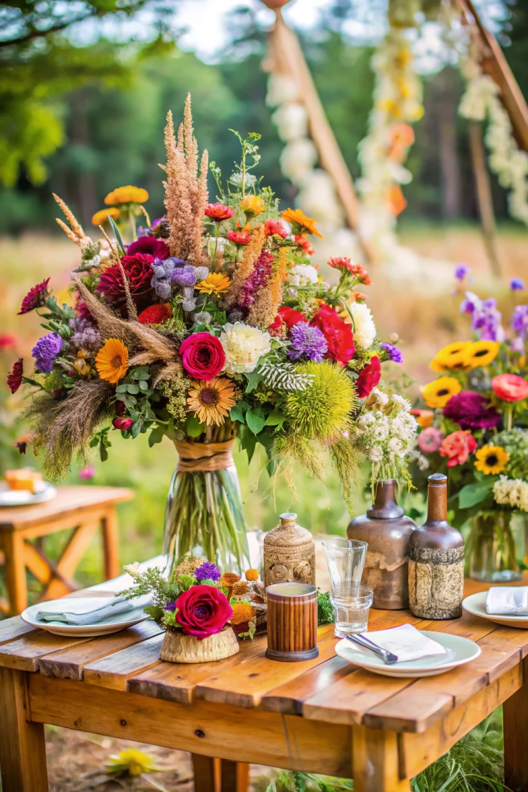 64 Boho Wedding Bouquet Ideas with Wildflowers