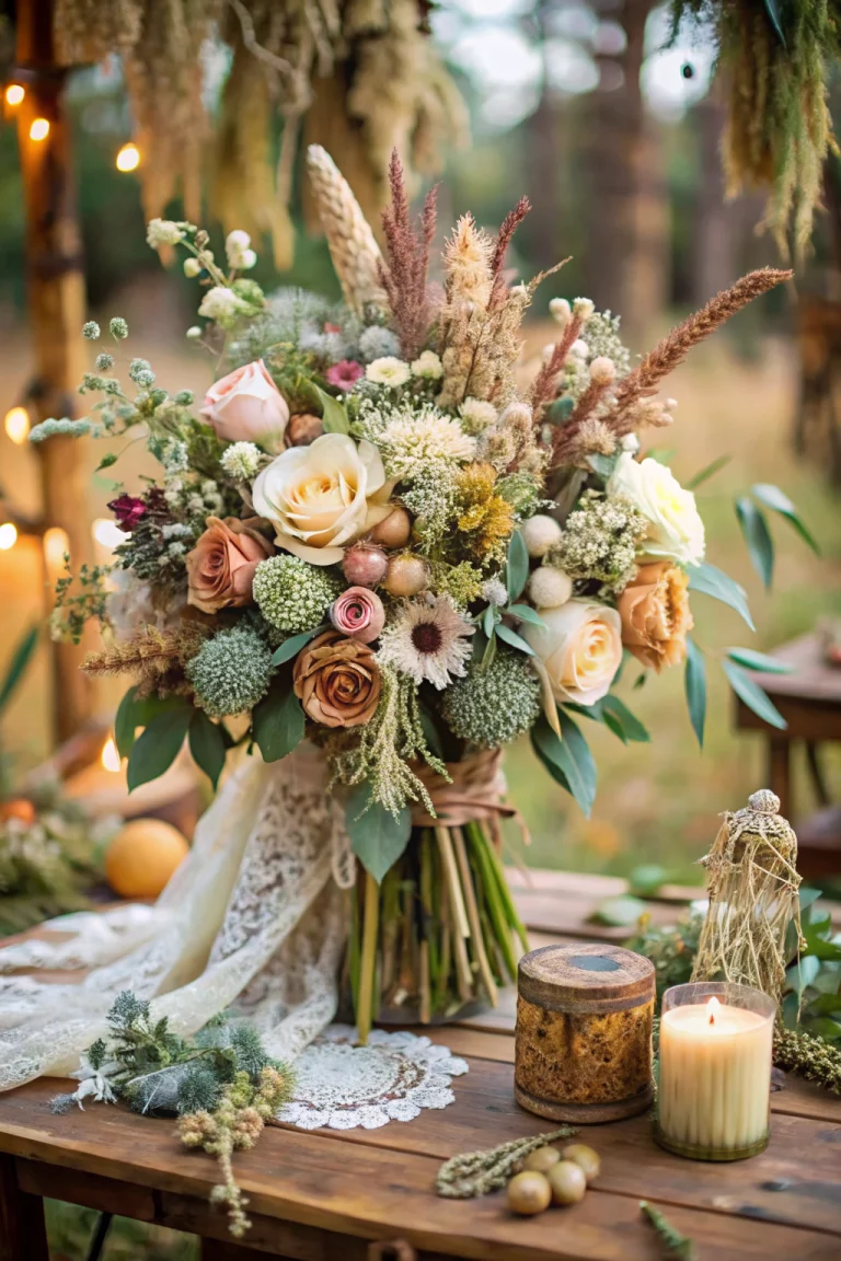 64 Boho Wedding Bouquet Ideas with Wildflowers