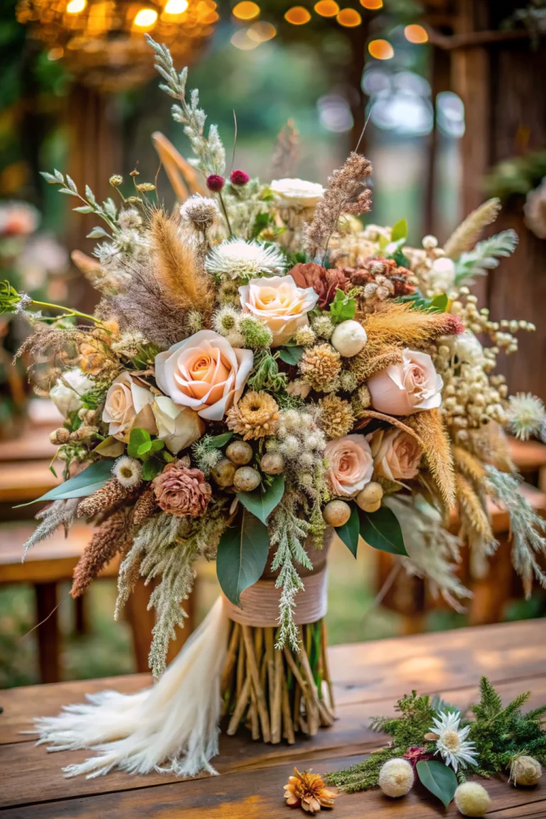 64 Boho Wedding Bouquet Ideas with Wildflowers